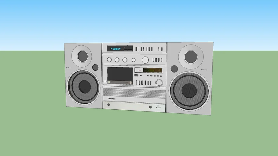 Technics SA-C07 portable boom box stereo | 3D Warehouse