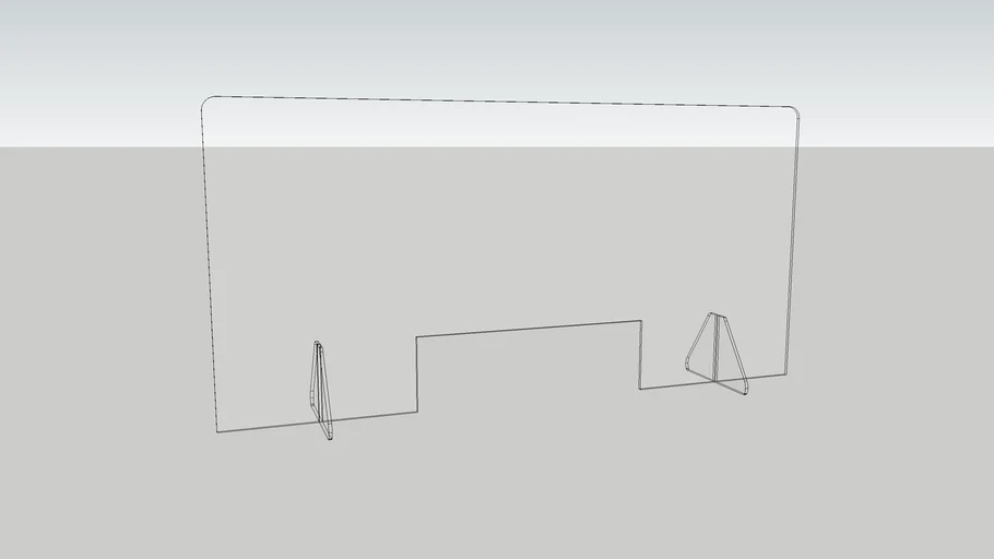 Loftwall Lite Counter Shield Large | 3D Warehouse