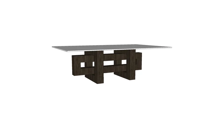 Walnut and glass conference table | 3D Warehouse