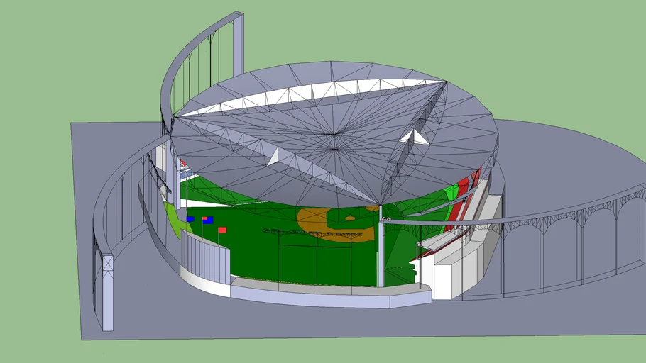 120 deg dome stadium closed | 3D Warehouse
