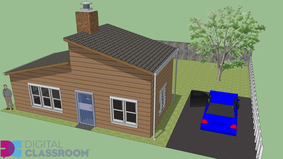 Cozy Cottage from DigitalClassroom.com SketchUp Tutorial | 3D Warehouse