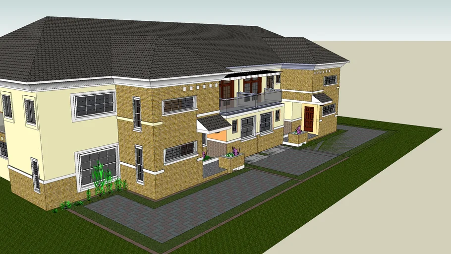 semi detached duplex | 3D Warehouse