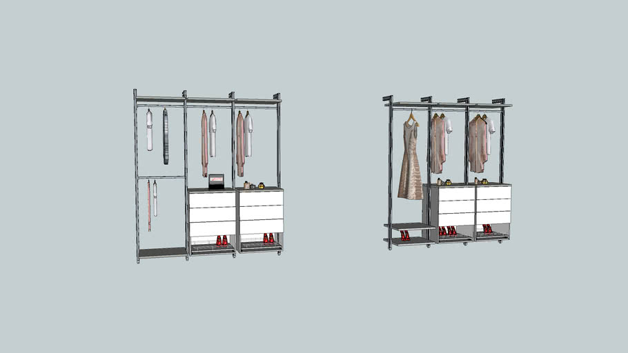 ID135 - Straight Line Wardrobe | 3D Warehouse