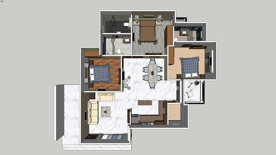 3 BHK | 3D Warehouse