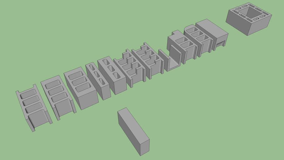 Concrete block templates | 3D Warehouse