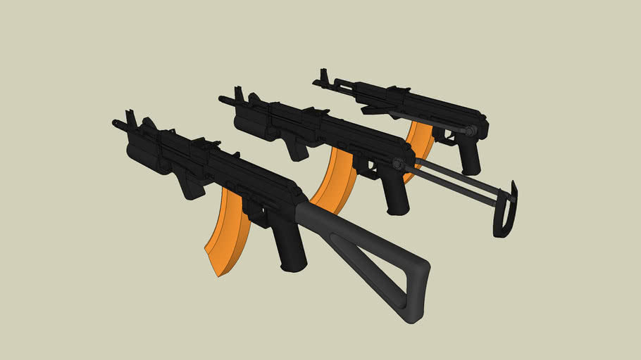 AK74,AK74+GP30,AKM | 3D Warehouse