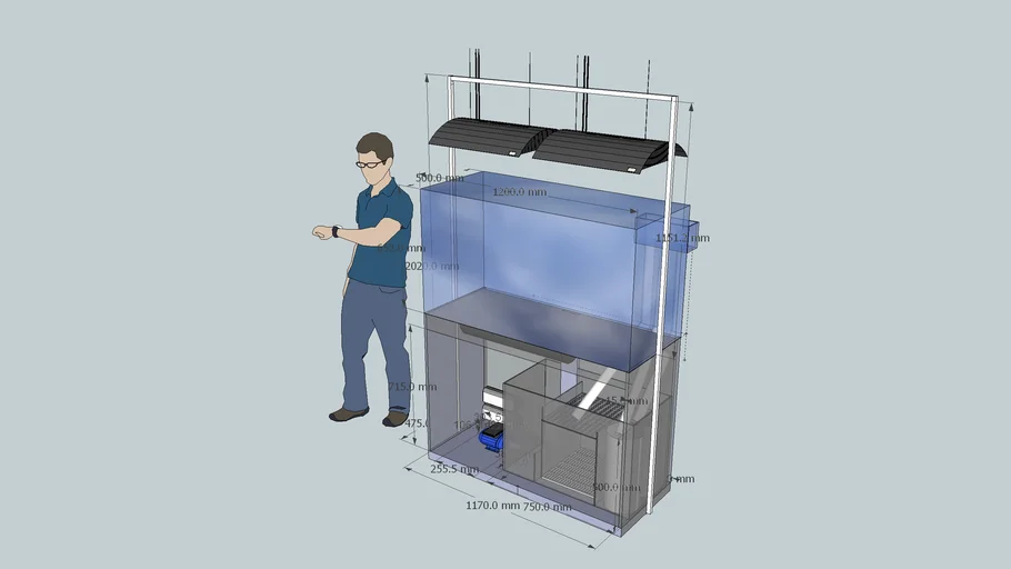 Aquarium Cabinet and Freshwater Sump | 3D Warehouse