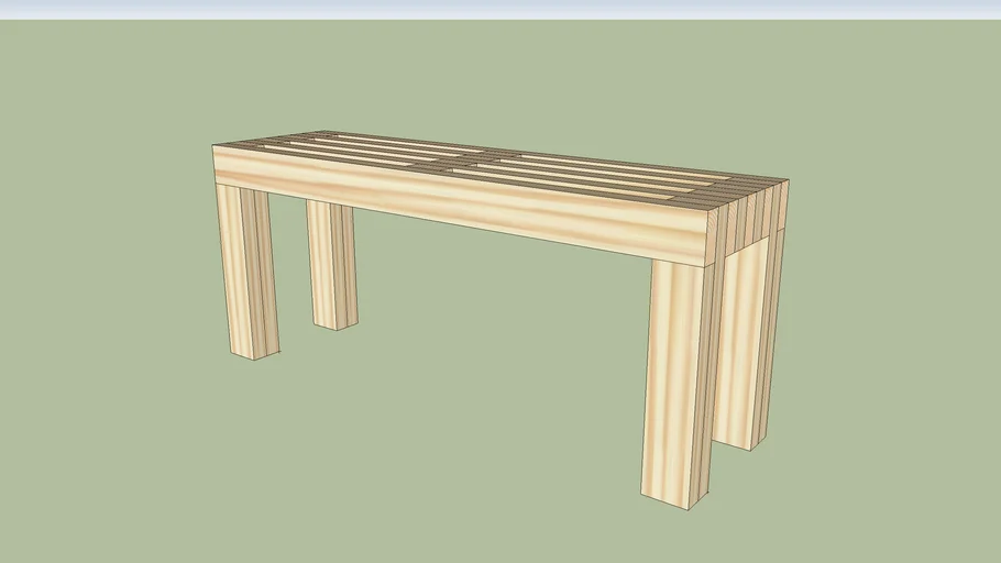 2x4 bench | 3D Warehouse