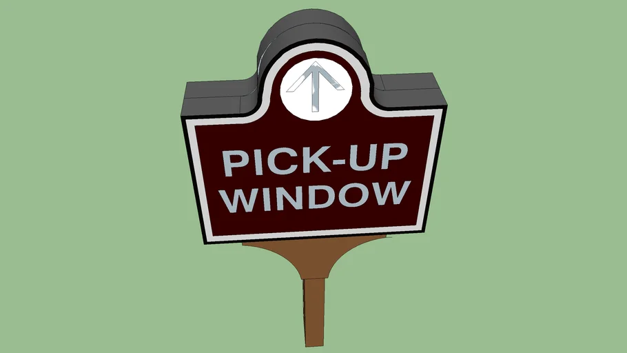 Wendy's Pick-up Window Sign | 3D Warehouse