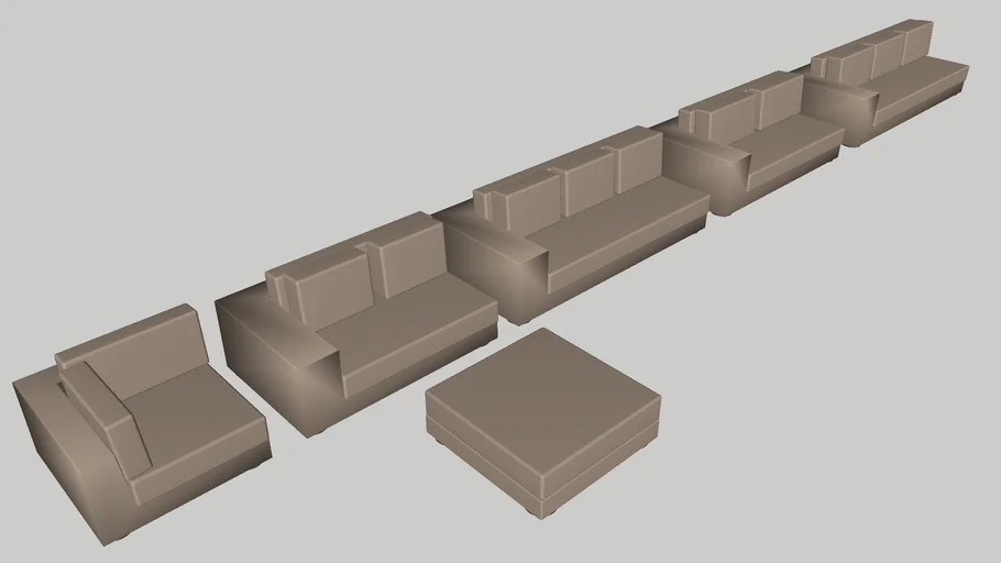 MDF Italia Idea One Modular Sofa | 3D Warehouse