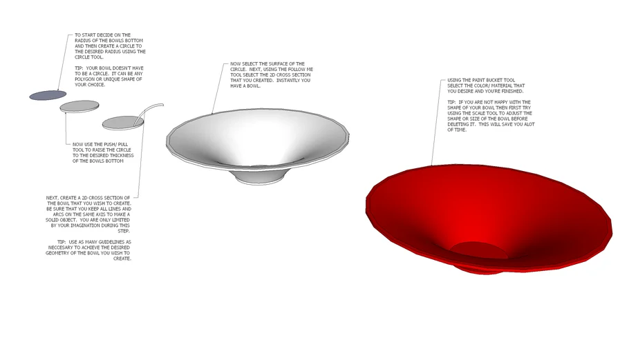 How To Make A Bowl Tutorial | 3D Warehouse