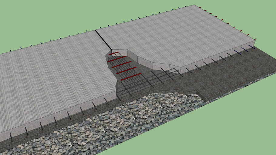 Detail Rigid Pavement (Jalan Beton) | 3D Warehouse