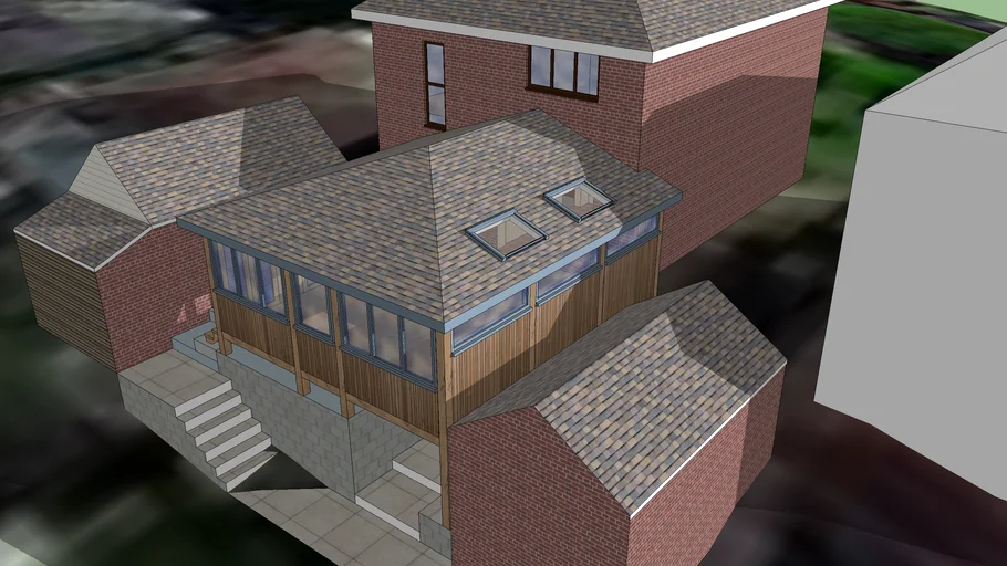 Extension on slope | 3D Warehouse