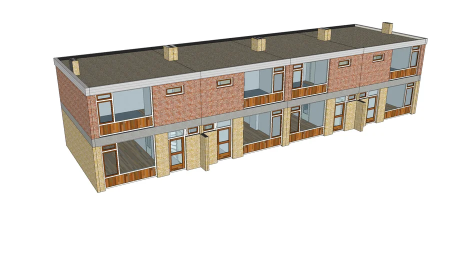 dutch housing block from the 60's | 3D Warehouse