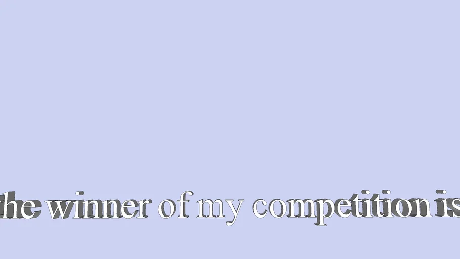 the winner of my competition | 3D Warehouse