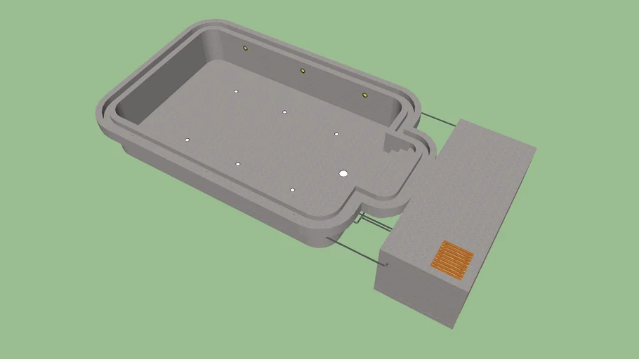 Pool with engine room | 3D Warehouse