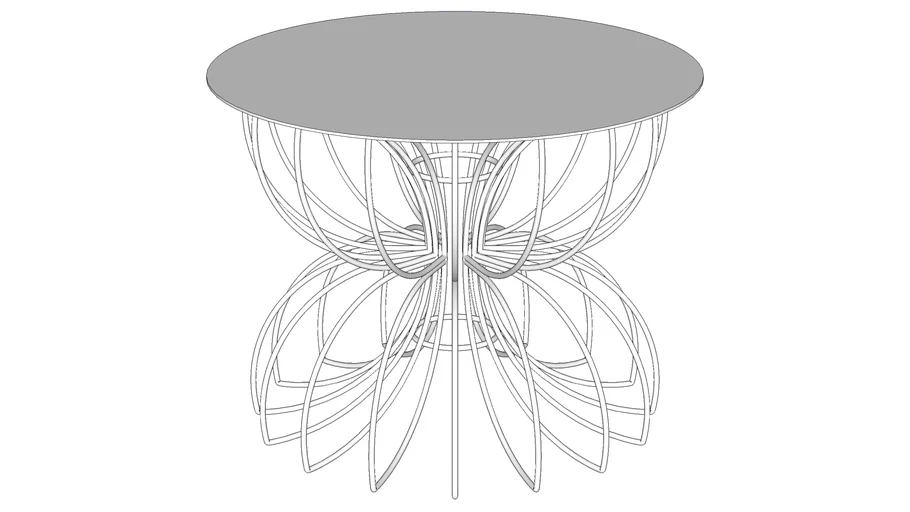 notNeutral Ribbon Accent Table - SHORT - White | 3D Warehouse