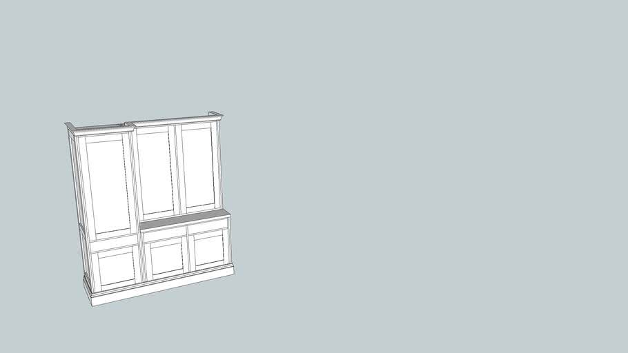 Kitchen side unit with integral fridge | 3D Warehouse