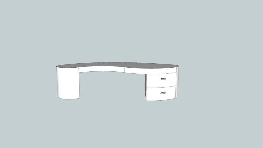 Contemporary Office Desk | 3D Warehouse