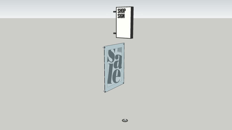 Outside shop signage | 3D Warehouse