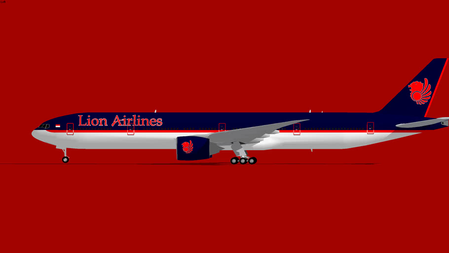 Lion Air Boeing 777-300ER livery | 3D Warehouse
