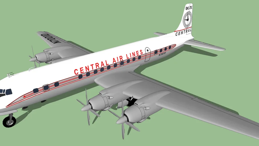 Central Air Lines (1957 FICTIONAL]) - Douglas DC-7C Seven Seas | 3D ...