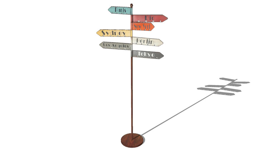 Panneau directions | 3D Warehouse