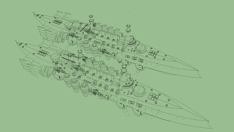 FLying battleship | 3D Warehouse