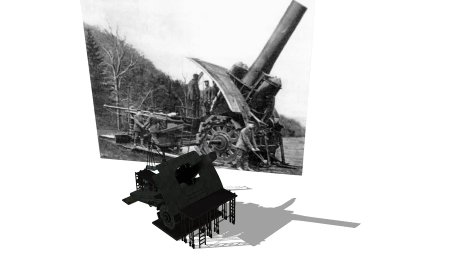 German cannon BERTA WW I | 3D Warehouse