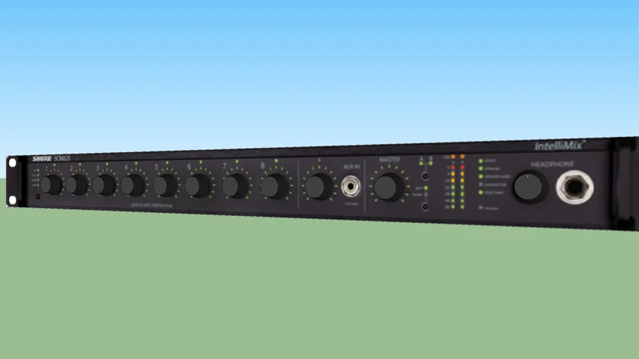 Shure SCM 820 IntelliMix Digital Automatic Mixer | 3D Warehouse