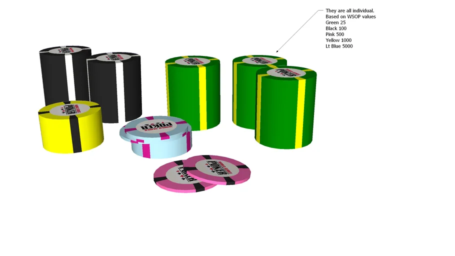 Poker Chips | 3D Warehouse
