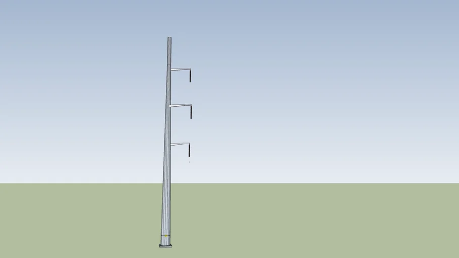 Metal Power Line Post | 3D Warehouse