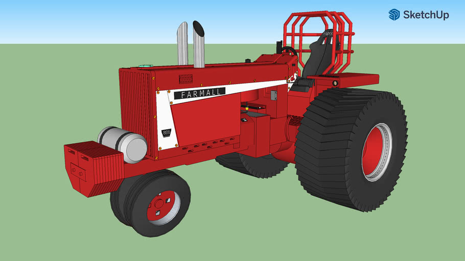 Farmall 806 Pulling Tractor | 3D Warehouse