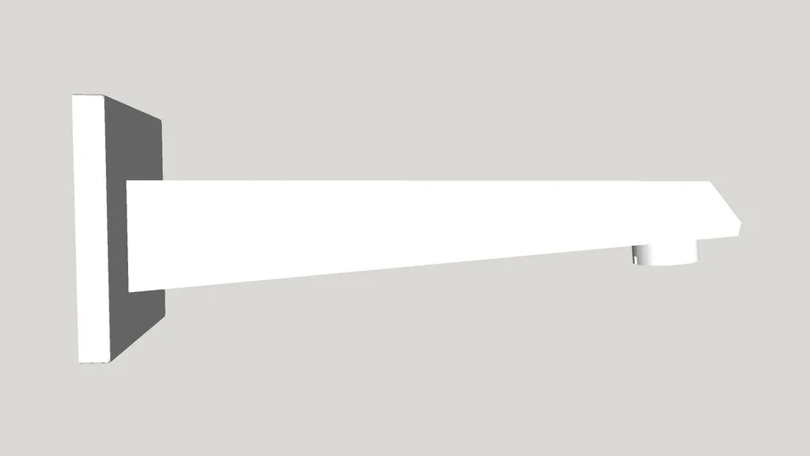 ARBO SP-5307 Bath Tub Spout With Wall Flange | 3D Warehouse