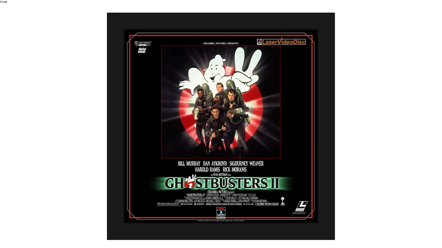 Framed Ghostbusters II Laserdisc Cover | 3D Warehouse