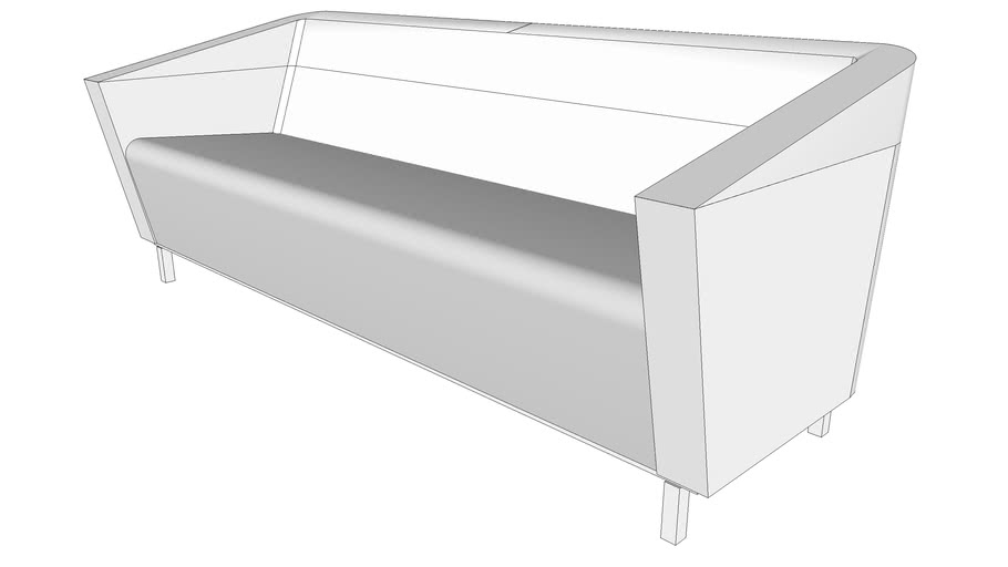 3D_CUBEA_3_SOFA CUBE FIXO 4 PES 3 LUGARES.skp | 3D Warehouse