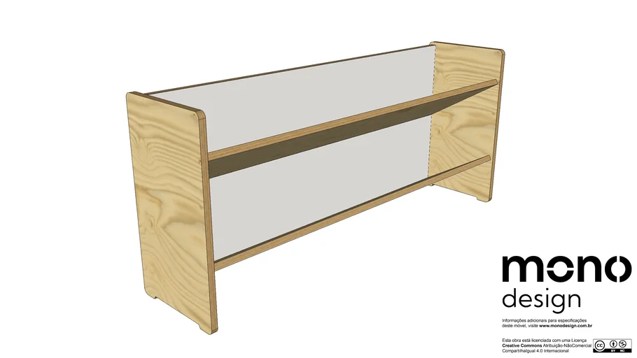 Sapateira Adulta 1,25x0,55x0,30 - Mono Design | 3D Warehouse