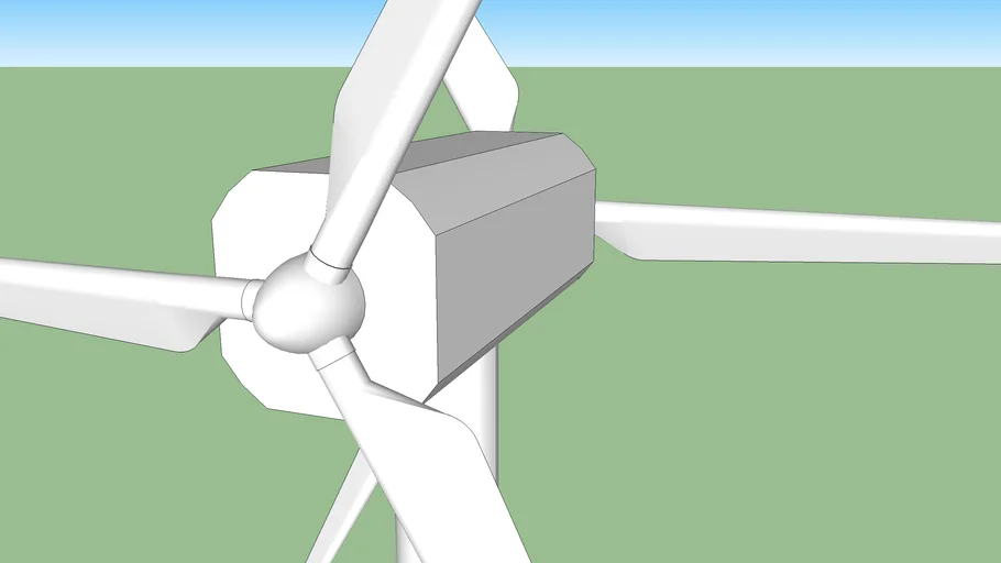 wind turbine, contra rotating generator | 3D Warehouse