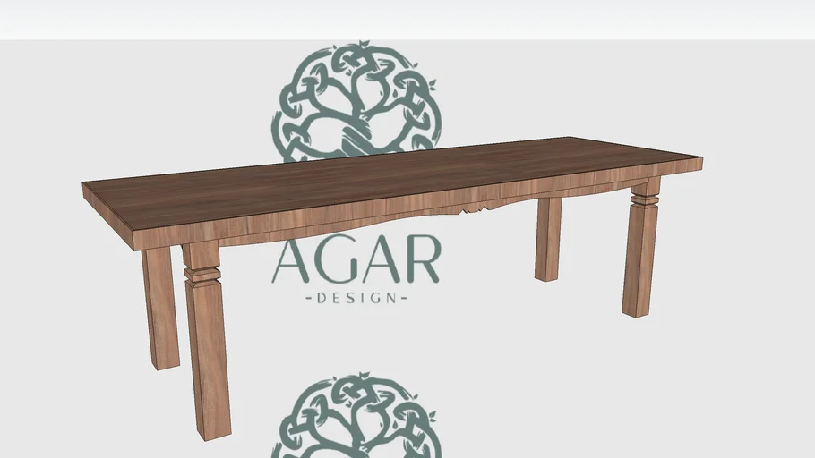 MESA RETANGULAR COM VIDRO LIQUIDO | 3D Warehouse