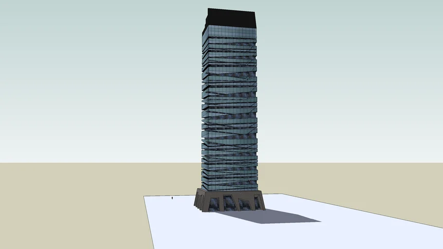 Skyscraper with routed facade | 3D Warehouse