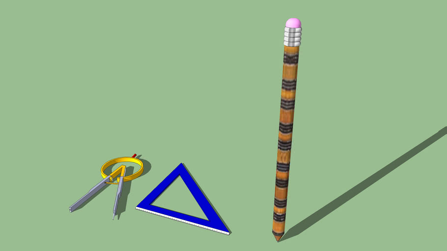 Squadra, compasso, matita - Davide | 3D Warehouse