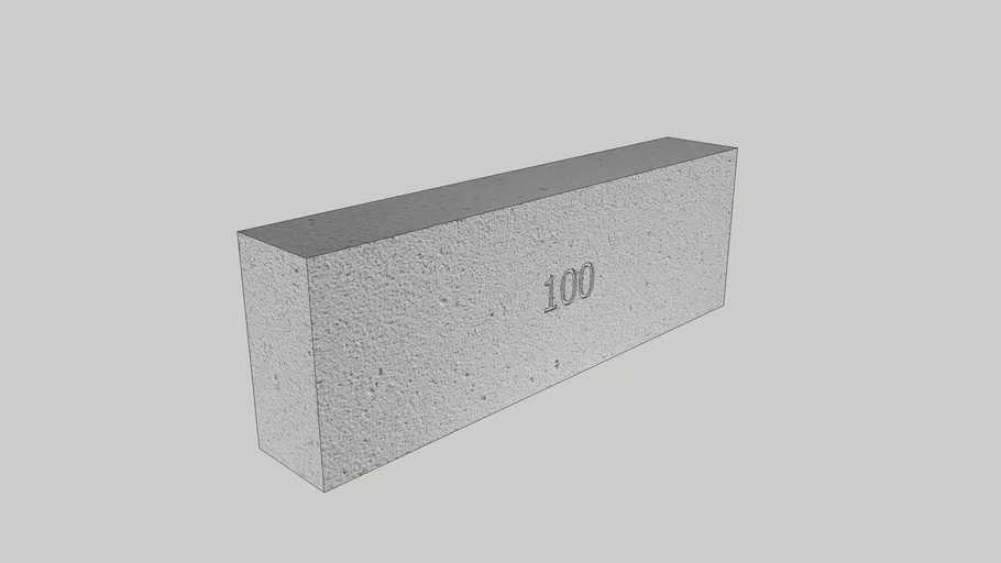 Q-Con Block 600x200x100 mm | 3D Warehouse