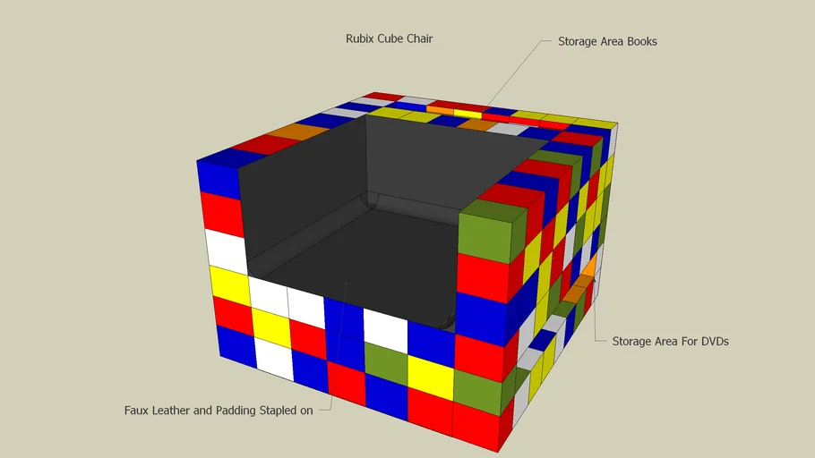 Rubix Cube Kids Chair | 3D Warehouse
