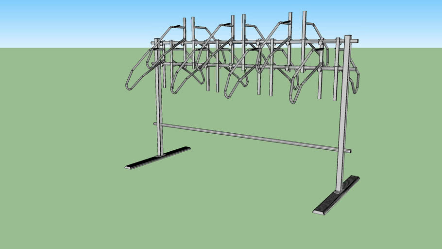 Vertical+ No Scratch Floor System Bike Rack - 14 Bike Double Sided - 16 ...