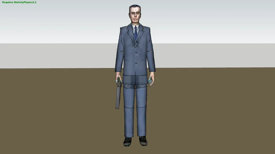 GMAN RAGDOLL v1.0 (crapy textures:640x000x16) | 3D Warehouse