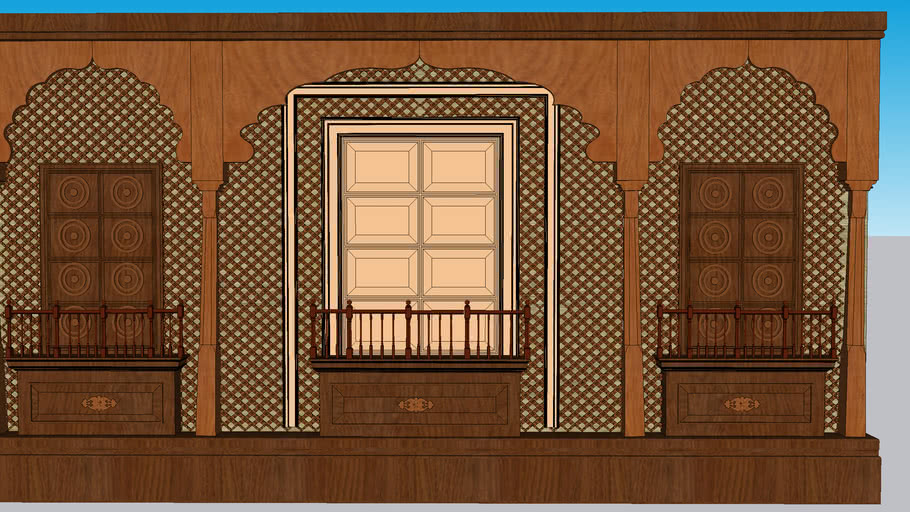 Indian wooden panel | 3D Warehouse