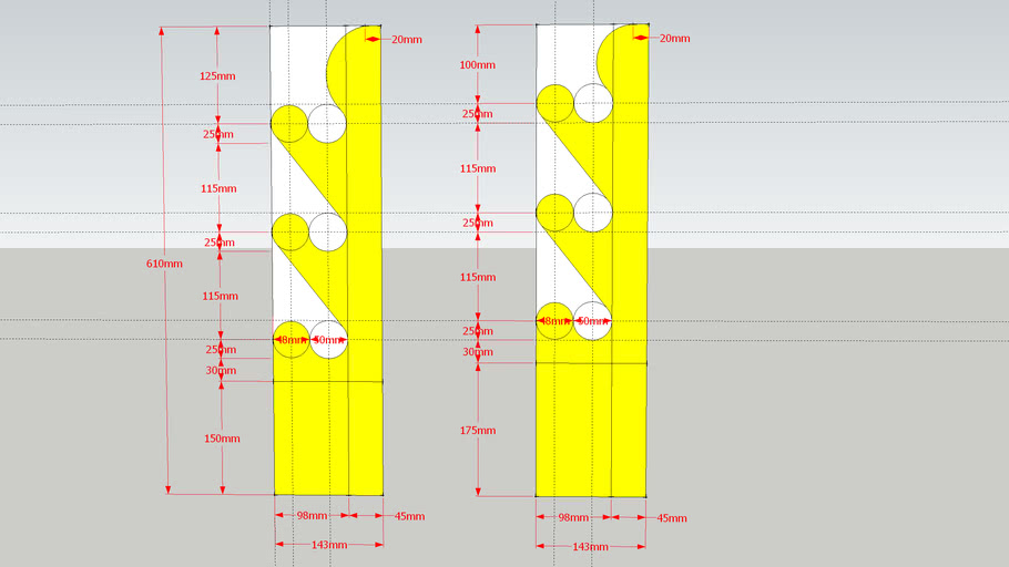 Measurements 3 rifle rack | 3D Warehouse