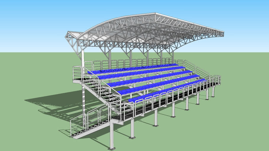 GRADA ESTADIO A 00 19;61 x 7,83 m | 3D Warehouse