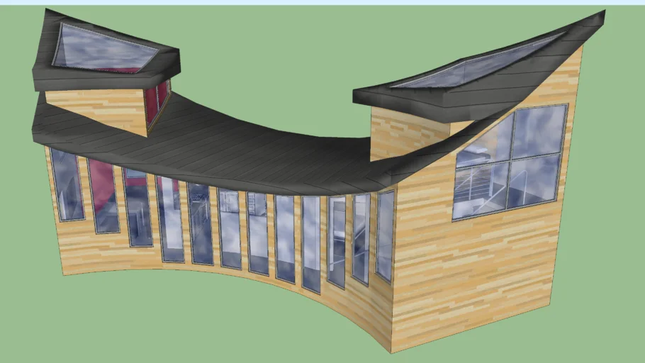 Modern Curve House | 3D Warehouse