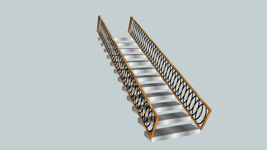 Stairs rails design | 3D Warehouse
